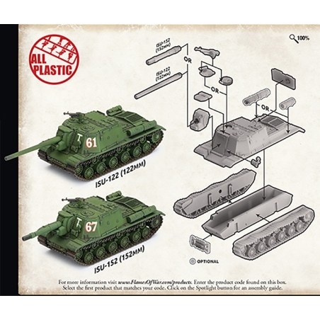 Soviet ISU-122/152 Heavy Tank Destroyer Sprue 15mm WWII BATTLEFRONT ...