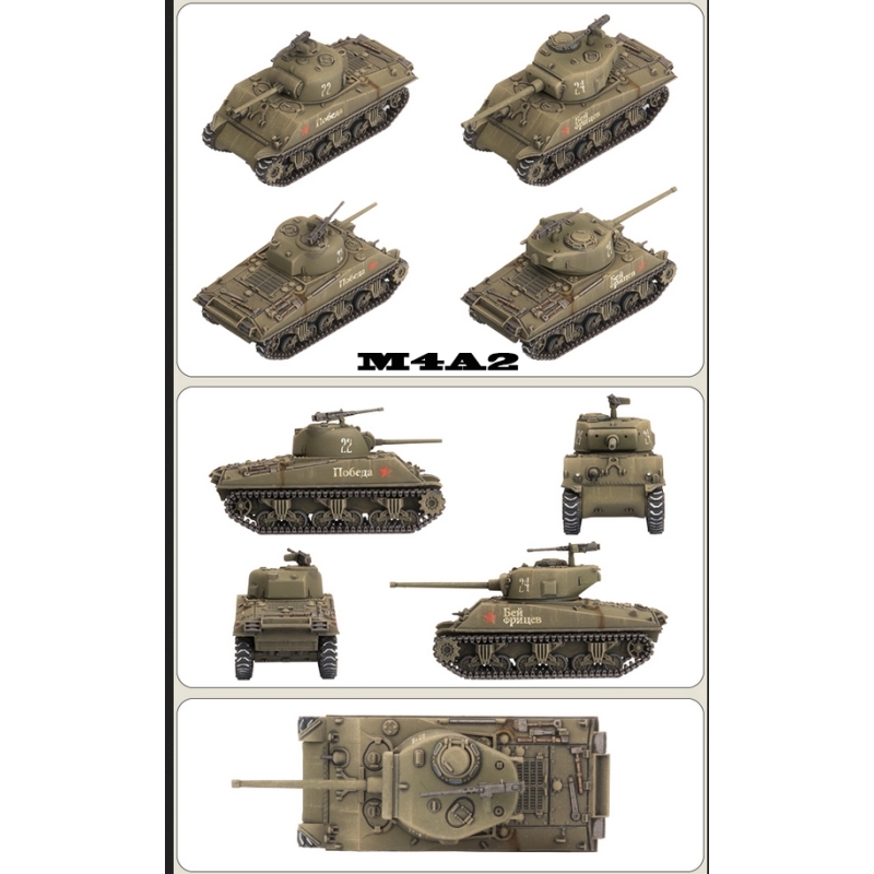 US Sherman M4A3/A2 (Late) 75/76/105mm Tank Sprue 15mm WWII BATTLEFRONT ...