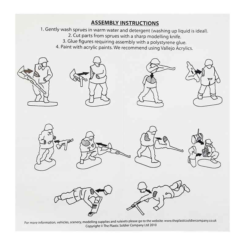 GERMAN INFANTRY 43-45 (26) Sprue 15mm WWII PLASTIC SOLDIER COMPANY