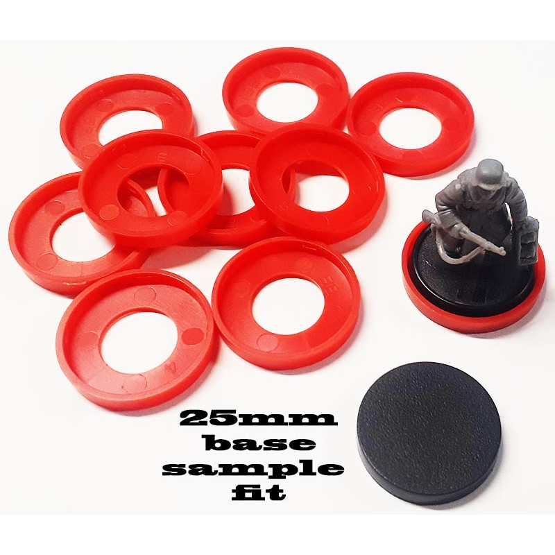 25mm Red Base Markers (10) HATE GAME ACCESSORIES MINIATURES CMON