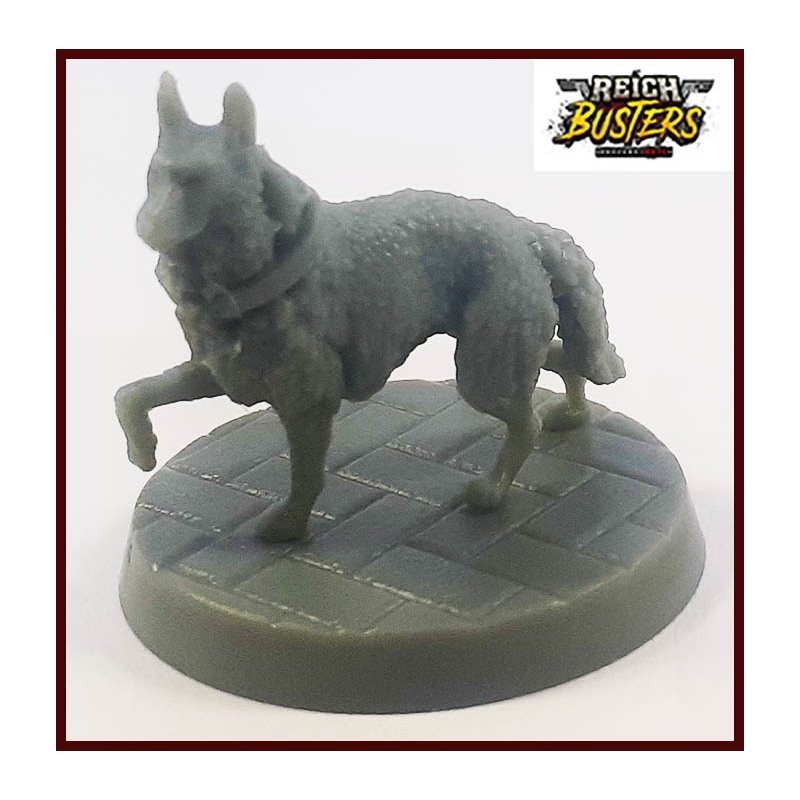 German Sheppard Guard Dog (2) 32mm REICHBUSTERS MYTHIC GAMES