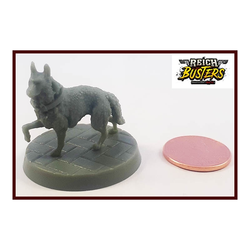 German Sheppard Guard Dog (2) 32mm REICHBUSTERS MYTHIC GAMES