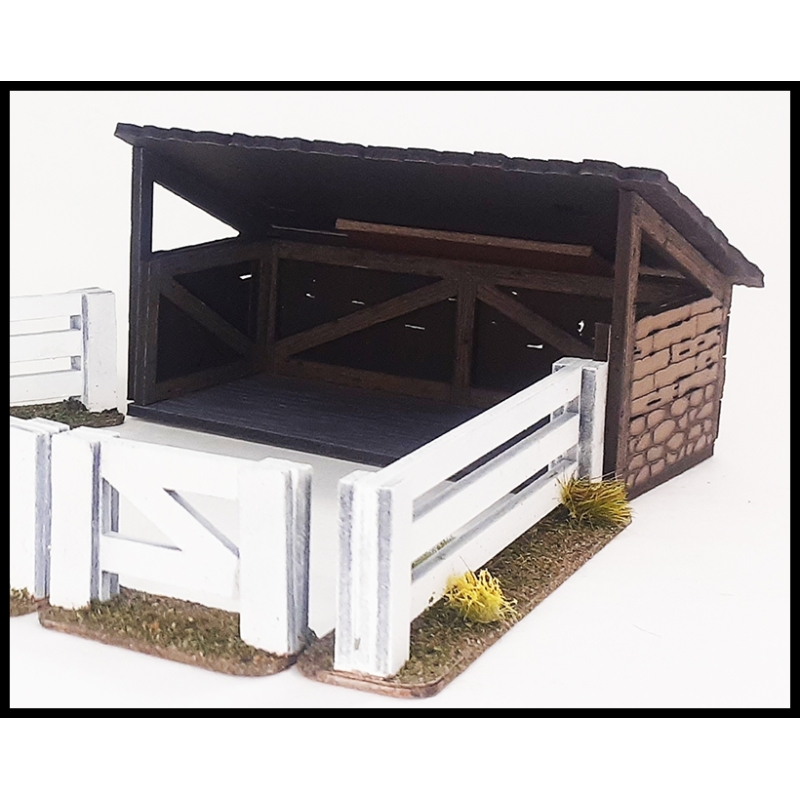Pigpen with Pigs Prepainted Laser-cut 28mm Terrain WWII FRONTLINE GAMES