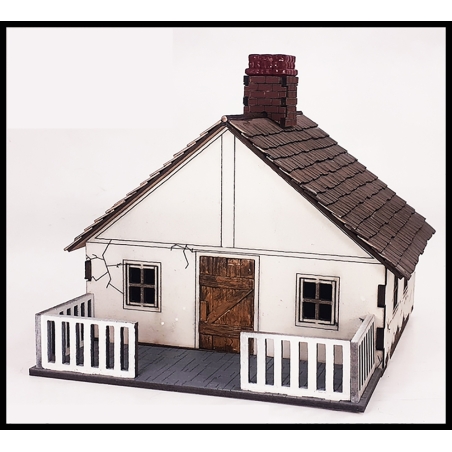 Medium House Prepainted Laser-cut 28mm Buildings WWII FRONTLINE GAMES