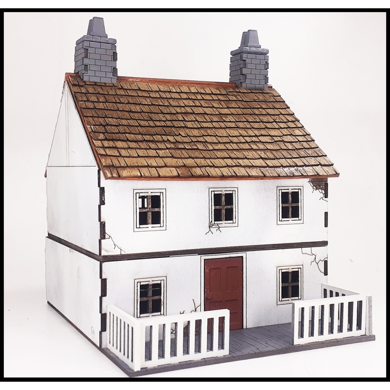 Row House Building 1 Prepainted Laser-cut 28mm Buildings WWII FRONTLINE ...