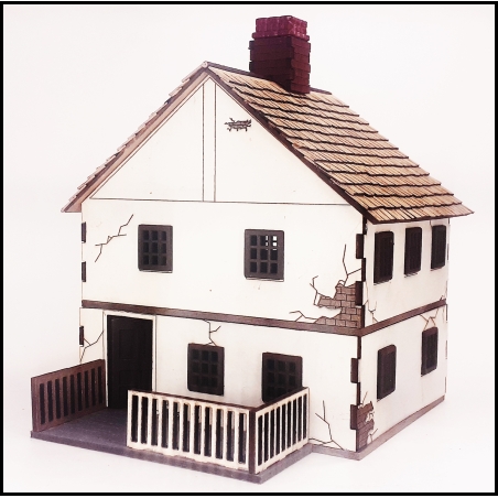 Medium Two Story House Prepainted Laser-cut 28mm Buildings WWII ...
