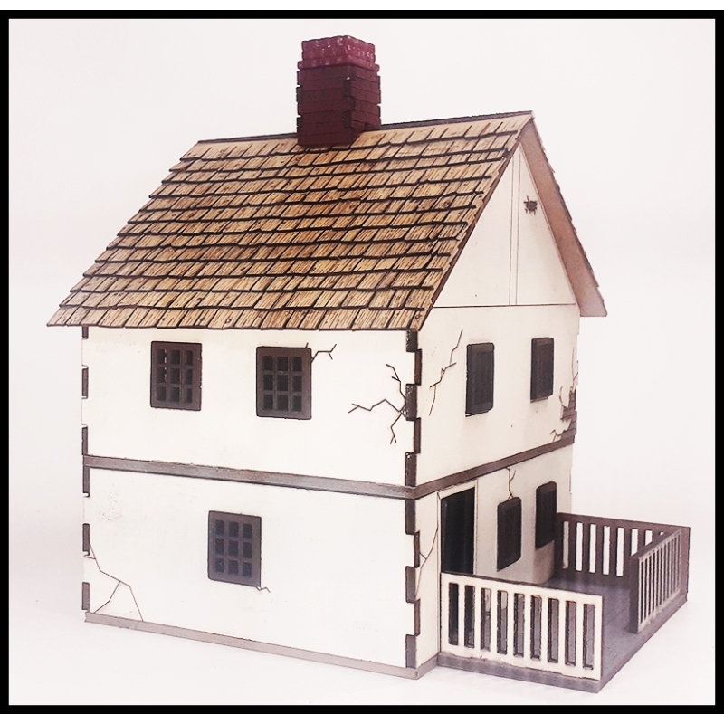Medium Two Story House Prepainted Laser-cut 28mm Buildings WWII ...
