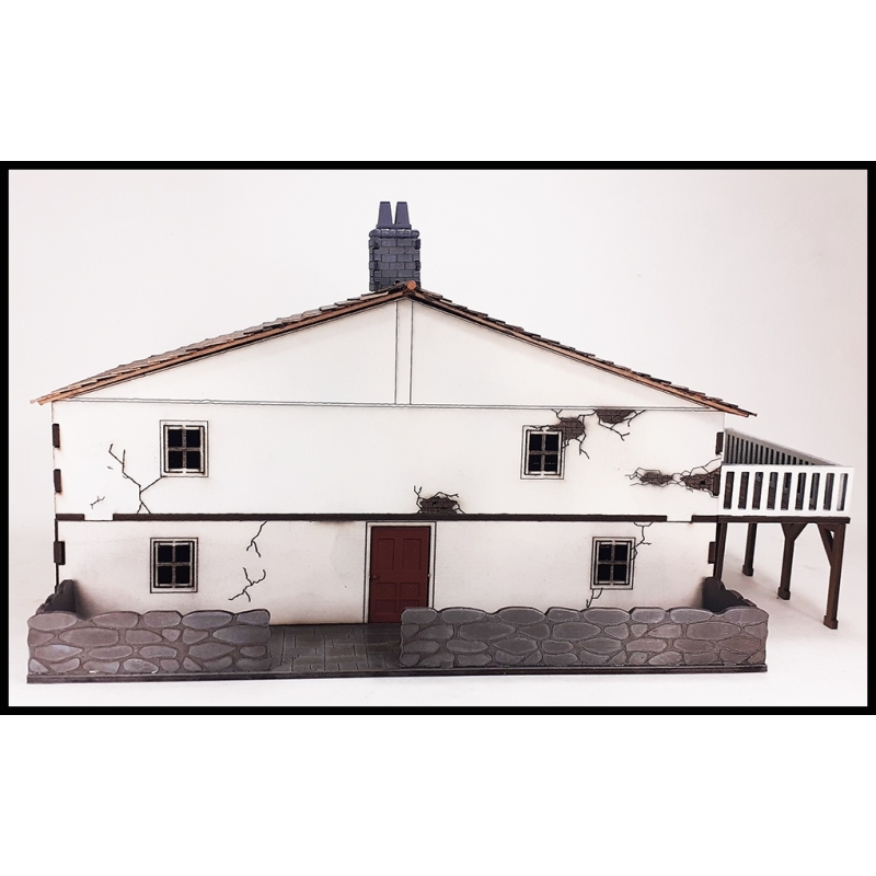 Large Two Story House w/Balcony Prepainted Laser-cut 28mm Buildings ...