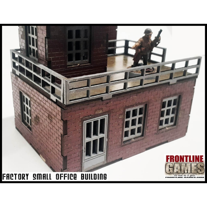 Factory Office Building Pre painted Laser cut 28mm WWII FRONTLINE GAMES
