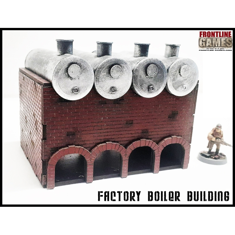 Factory Boiler Building Pre painted Laser cut 28mm WWII FRONTLINE GAMES