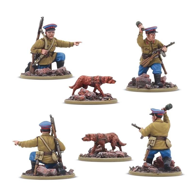 Soviet Army Infantry Sprue 6+1 dog 28mm WWII WARLORD GAMES