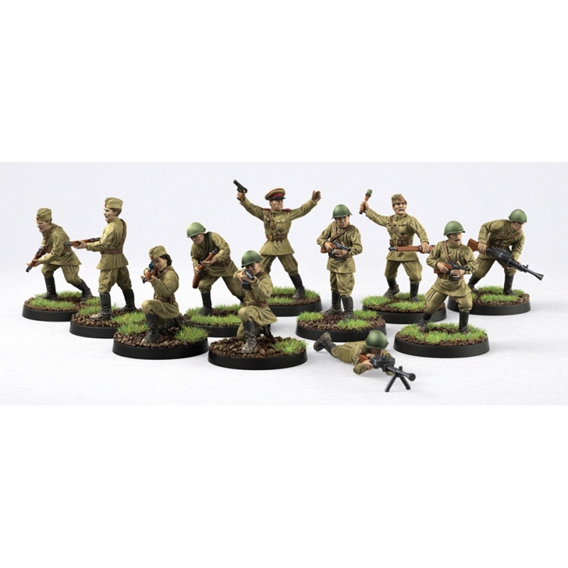 Russian Soviet Plastic Multi-part Infantry Platoon Wargames Factory ...