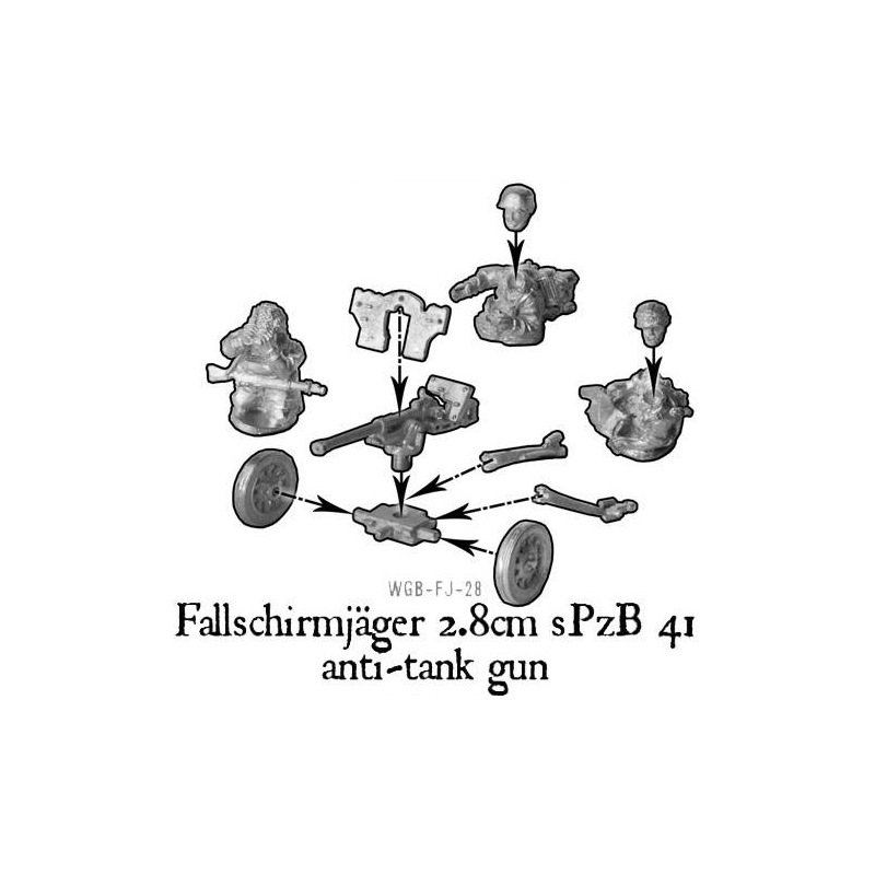 German Fallschirmjager Panzerbüchse 41 anti-tank gun 28mm WWII WARLORD ...