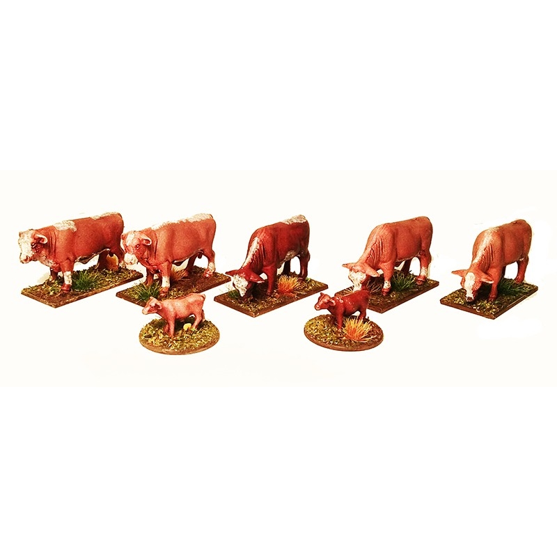 Farm Animals - Cows - Cattle (Livestock) 28mm Wargaming FRONTLINE GAMES