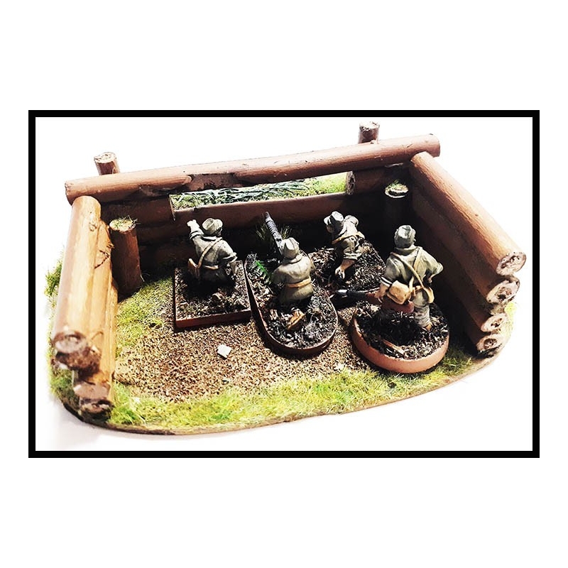 Log Bunker 28mm WWII Jungle or Eastern Front Terrain FRONTLINE GAMES