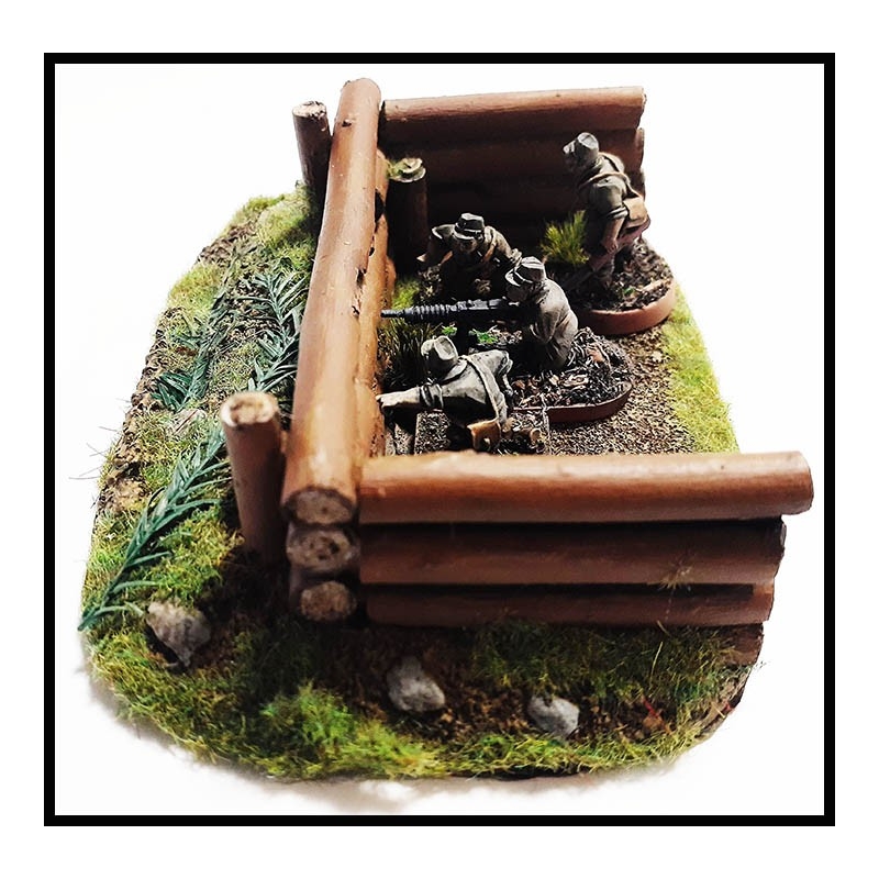 Log Bunker 28mm WWII Jungle or Eastern Front Terrain FRONTLINE GAMES