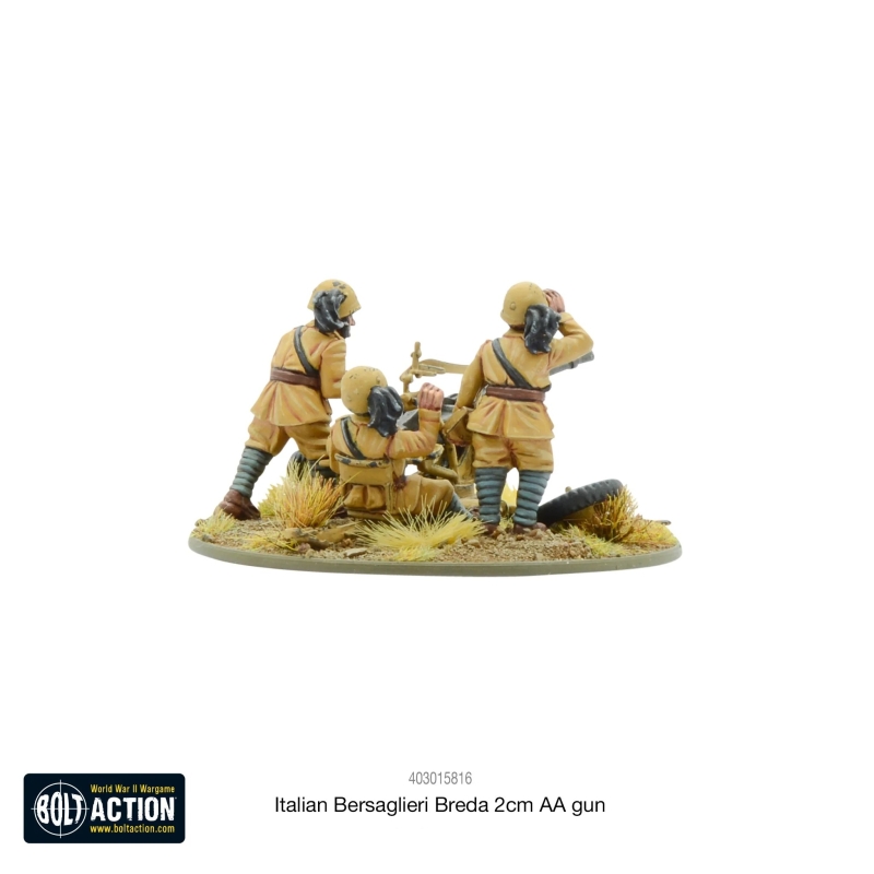 Italian Bersaglieri Breda 2cm AA gun 28mm WWII WARLORD GAMES