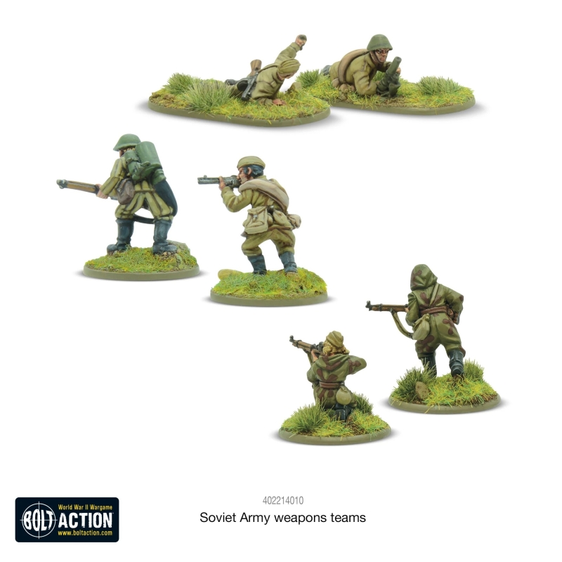 Soviet Army weapons teams (sniper Flamer mortar) 28mm WWII WARLORD GAMES